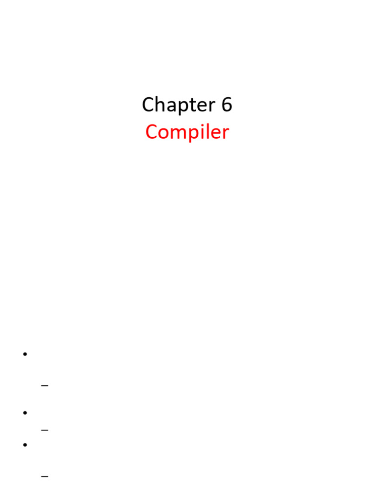 Chapter 6 Compiler Phases | PDF | Compiler | Art
