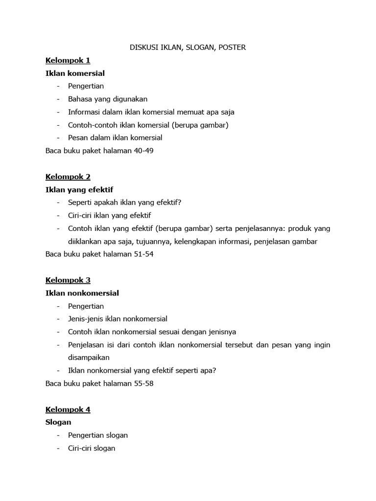 Diskusi Iklan, Slogan, Poster | PDF