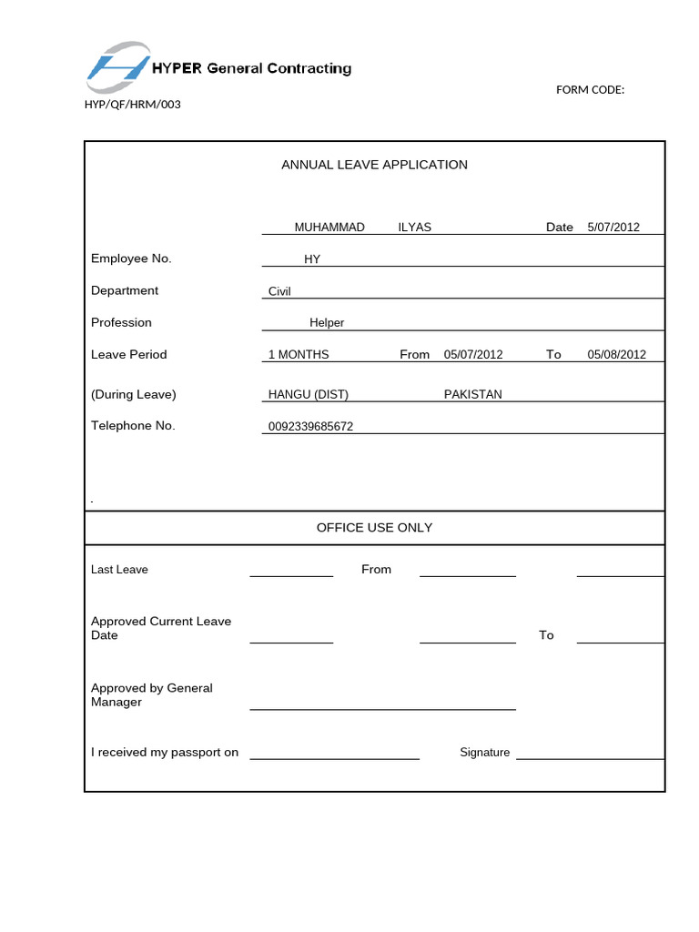 Hyp QF HRM 003 | PDF