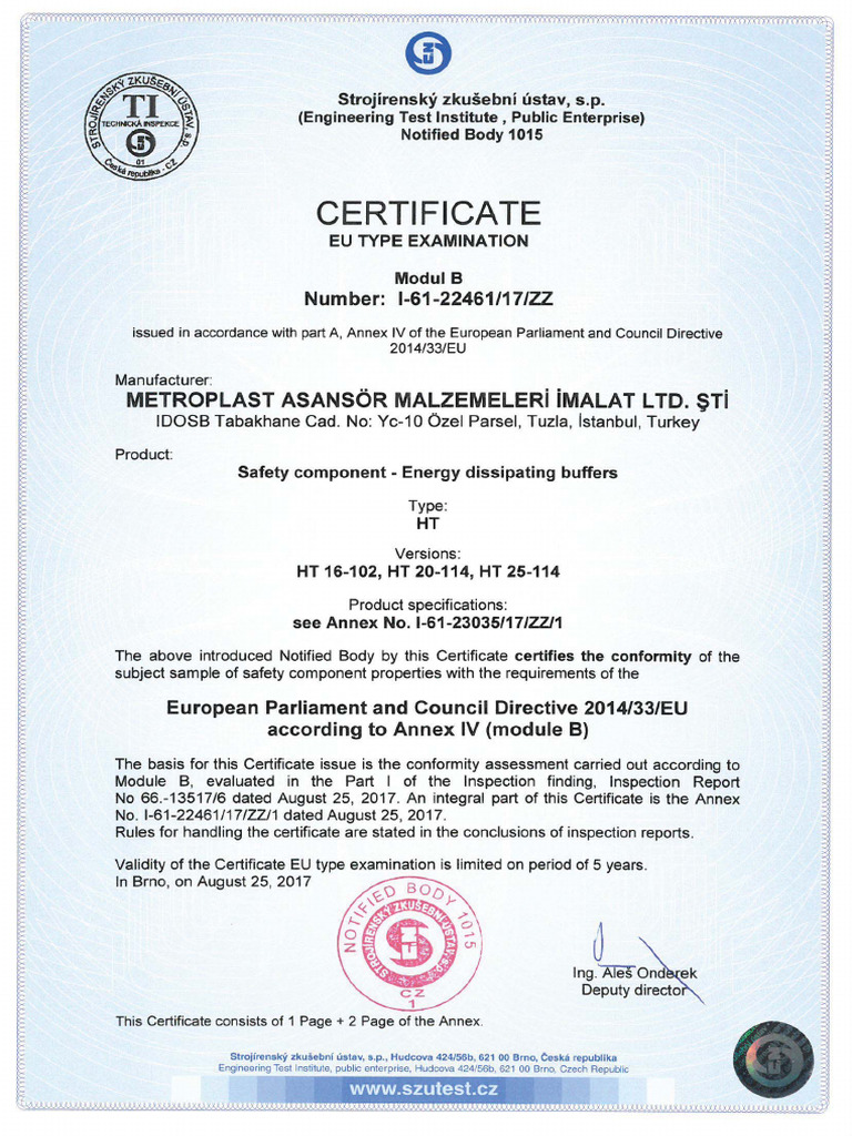 Metroplast Tampon HT Serisi | PDF