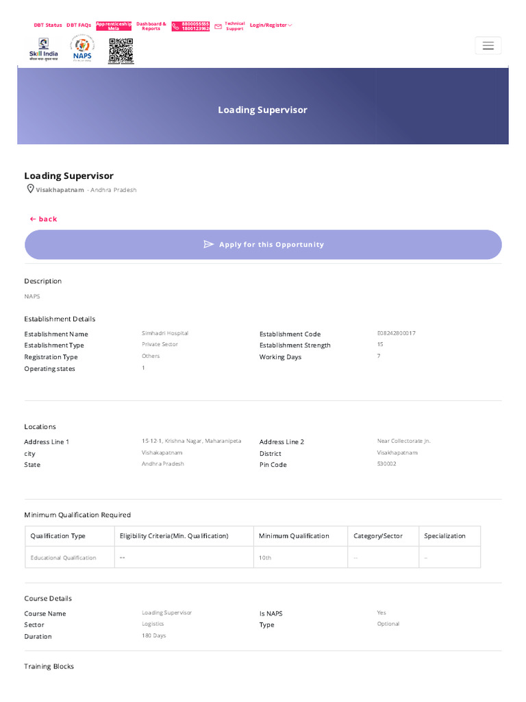 .Trashed 1729275429 Simhadri Hospital Supervisor | PDF | Apprenticeship