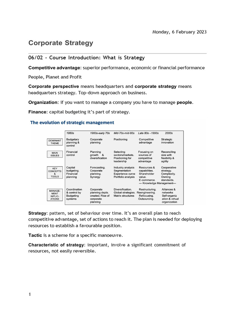 Corporate Strategy | PDF