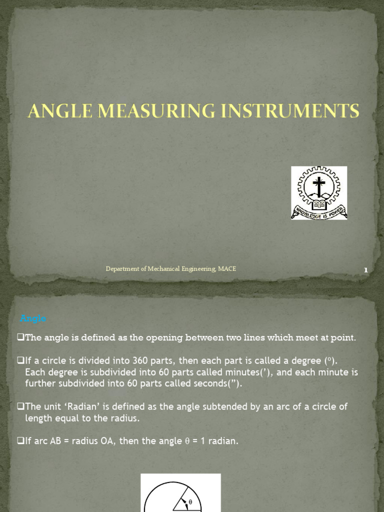 Angle Measuring Instruments | PDF
