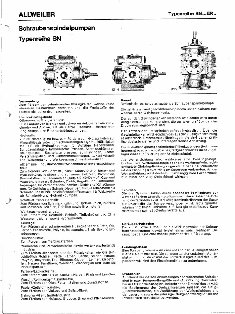 Allweiler Brochure SN | PDF