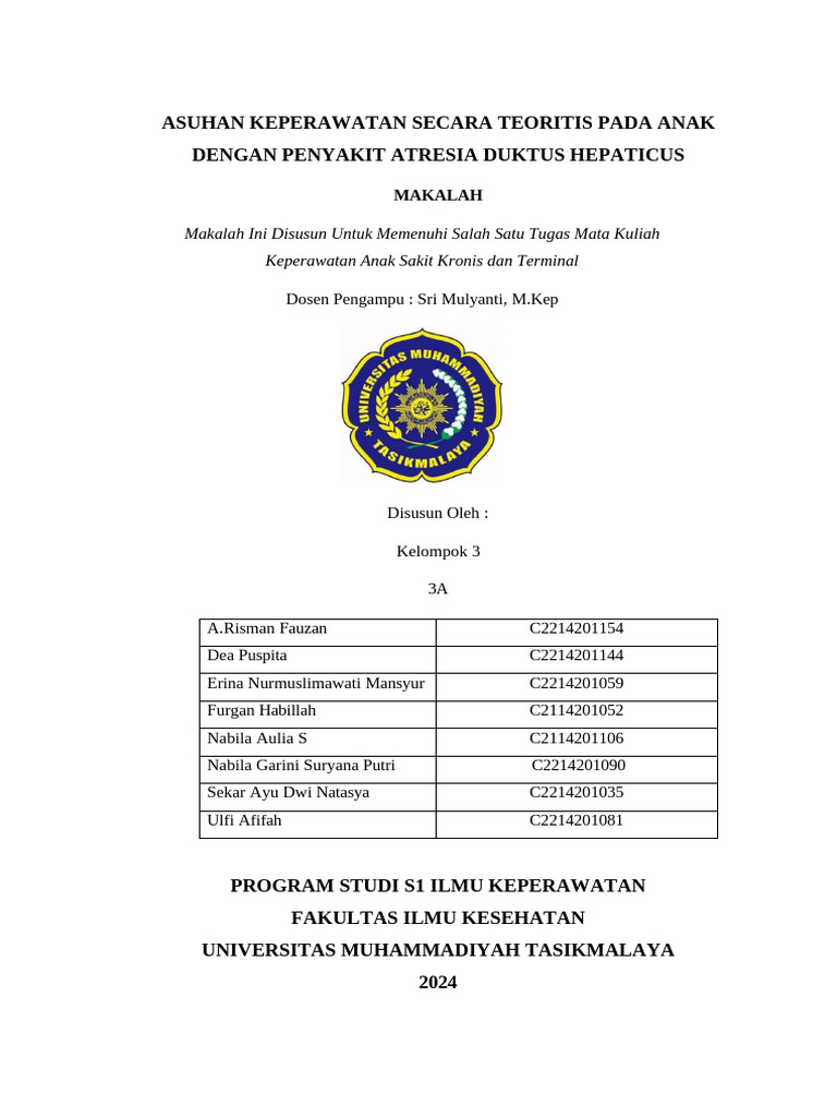 Askep Kelompok 3 Atresia Duktus Hepatikus | PDF