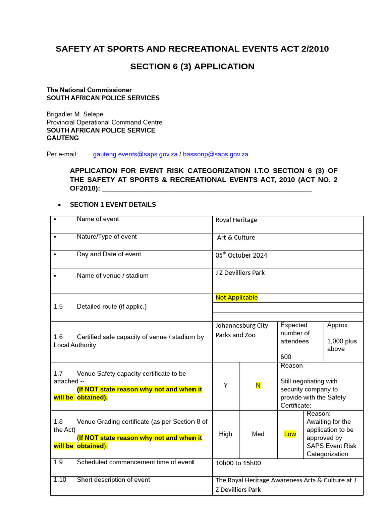 Section 6 (3) Application Category | PDF