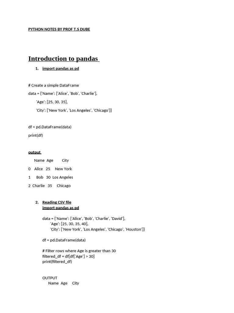 Python Notes by Prof T | PDF | Computing | Computers