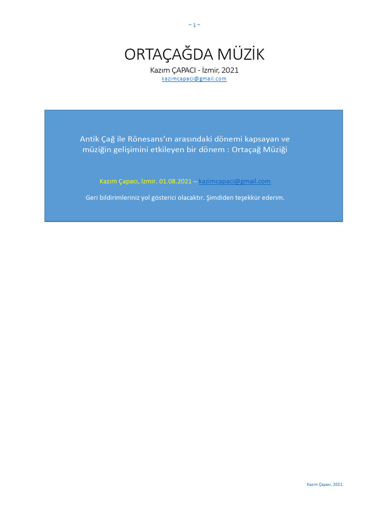 Ortacagda Muzik | PDF