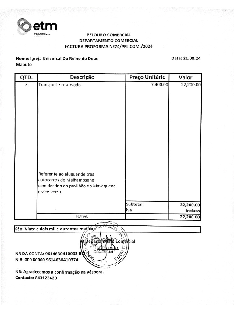 Facturas Transportes - N4 | PDF