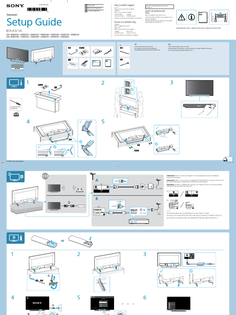 SONY KDL-32W655D BRAVIA Television User Guide | PDF