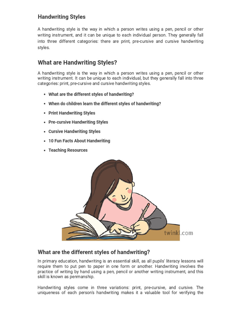 Understanding Handwriting Styles | PDF | Writing | Career & Growth