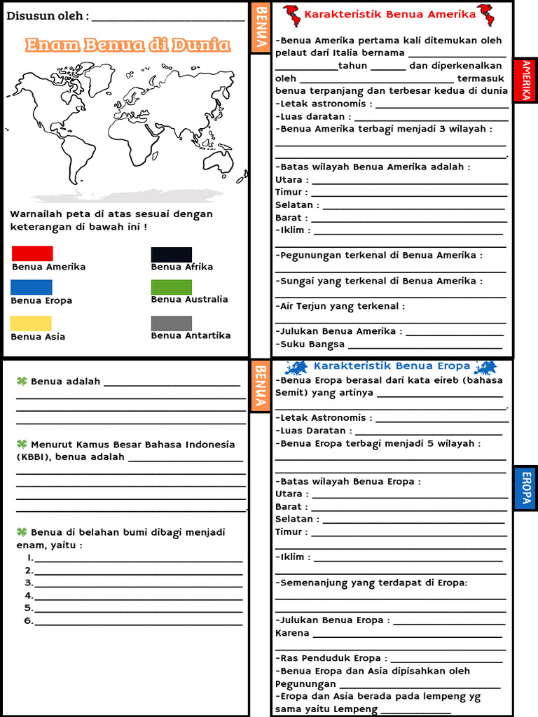 Karakteristik 6 Benua | PDF | Languages Of Southeast Asia | Languages
