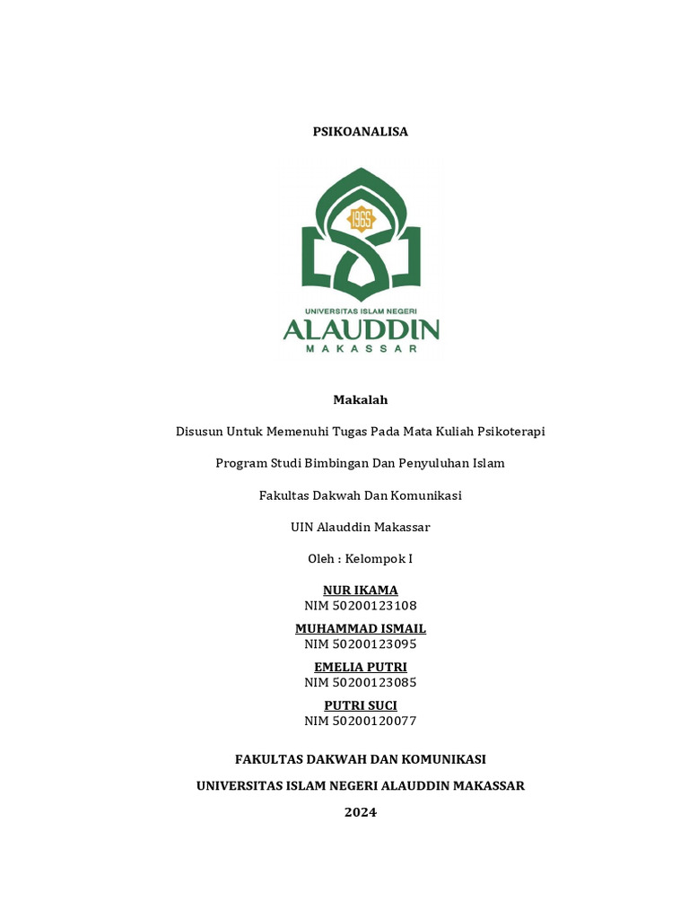 KLP 1 Psikoterapi Nur Ikama | PDF