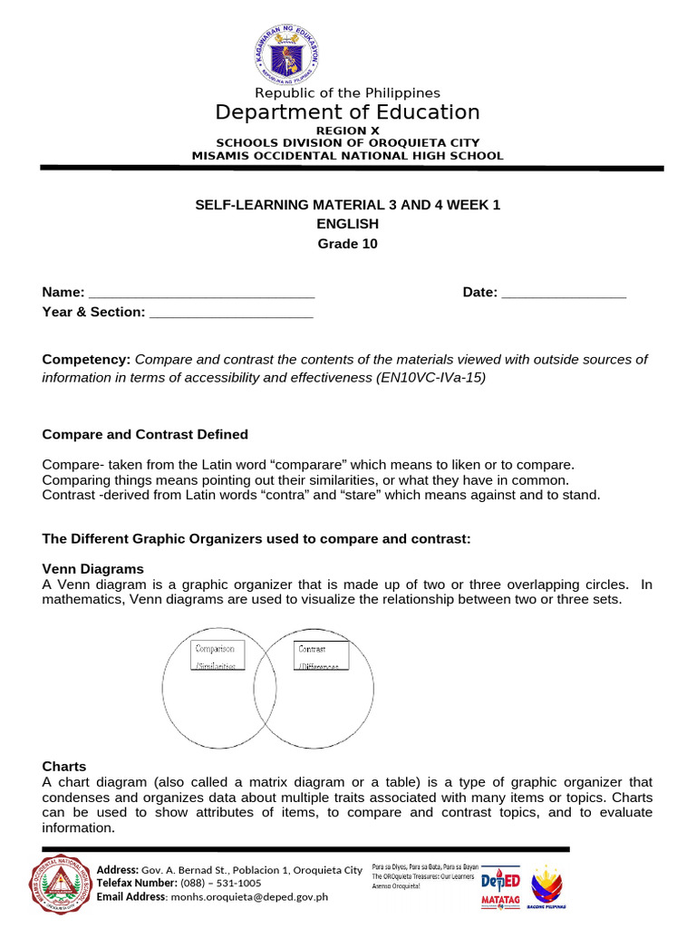 G10-Q1-SLM 3-4-Week1 | PDF