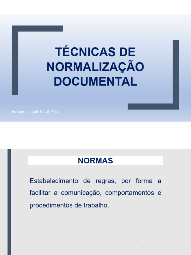 TECNICAS DE NORMALIZACAO DOCUMENTAL | PDF