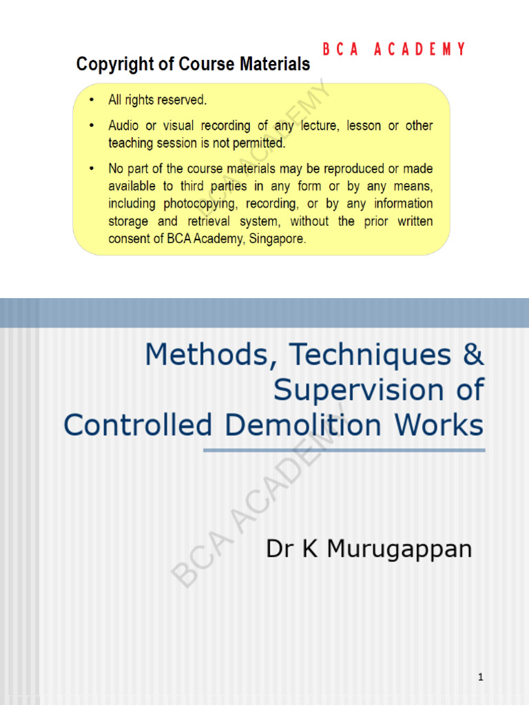 Topic 5 - Controlled Demolition Case Study and Applications by Dr ...