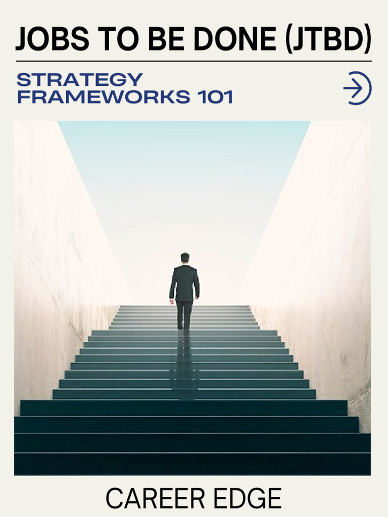 Strategy Frameworks 101 - Jobs To Be Done (JTBD) | PDF | Innovation | Career & Growth