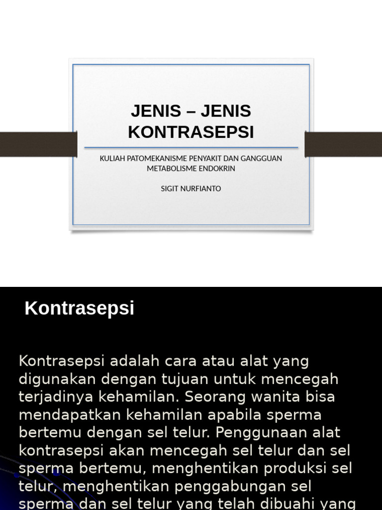 Macam2 Kontrasepsi | PDF