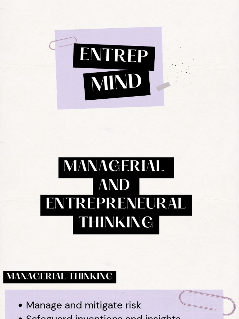 Entrep Mind Lesson 2-3 | PDF