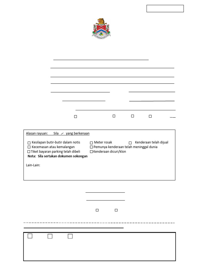 Borang Rayuan Kompaun 2024 | PDF