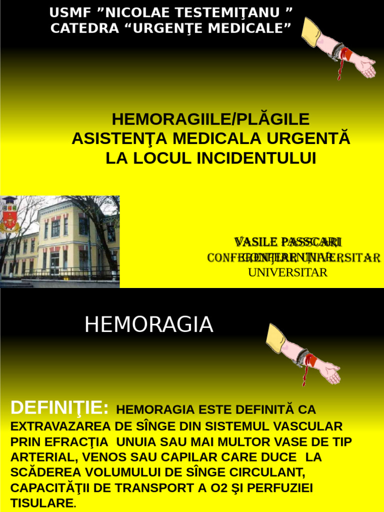 Hemoragii-Plagi Anul I | PDF