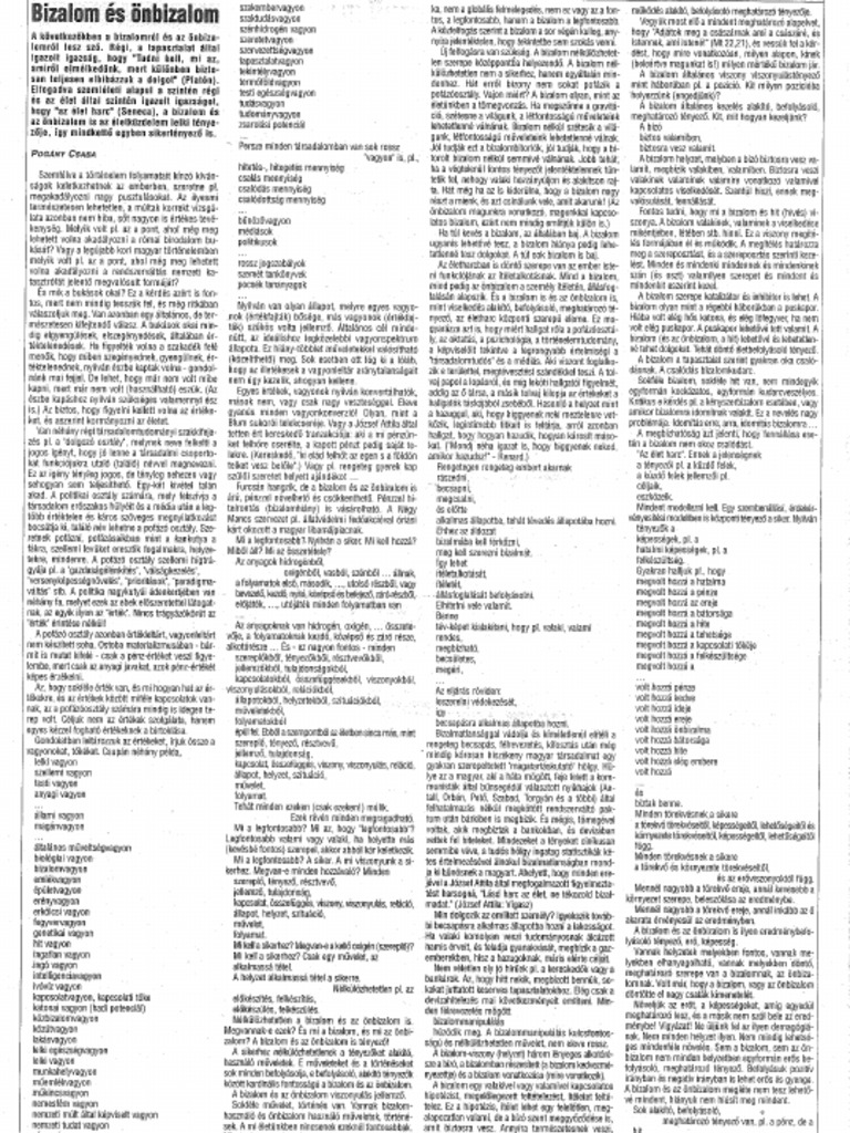 Bizalom És Önbizalom 1.1 | PDF