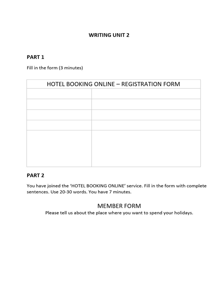 Writing Unit 2 | PDF