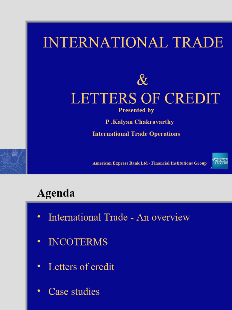 Intl Trade and LetterOfCredit | PDF | Letter Of Credit | Business