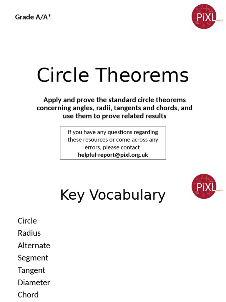 WJEC+Maths Target+a A Geometry+&+Measures Circle+Theorems | PDF