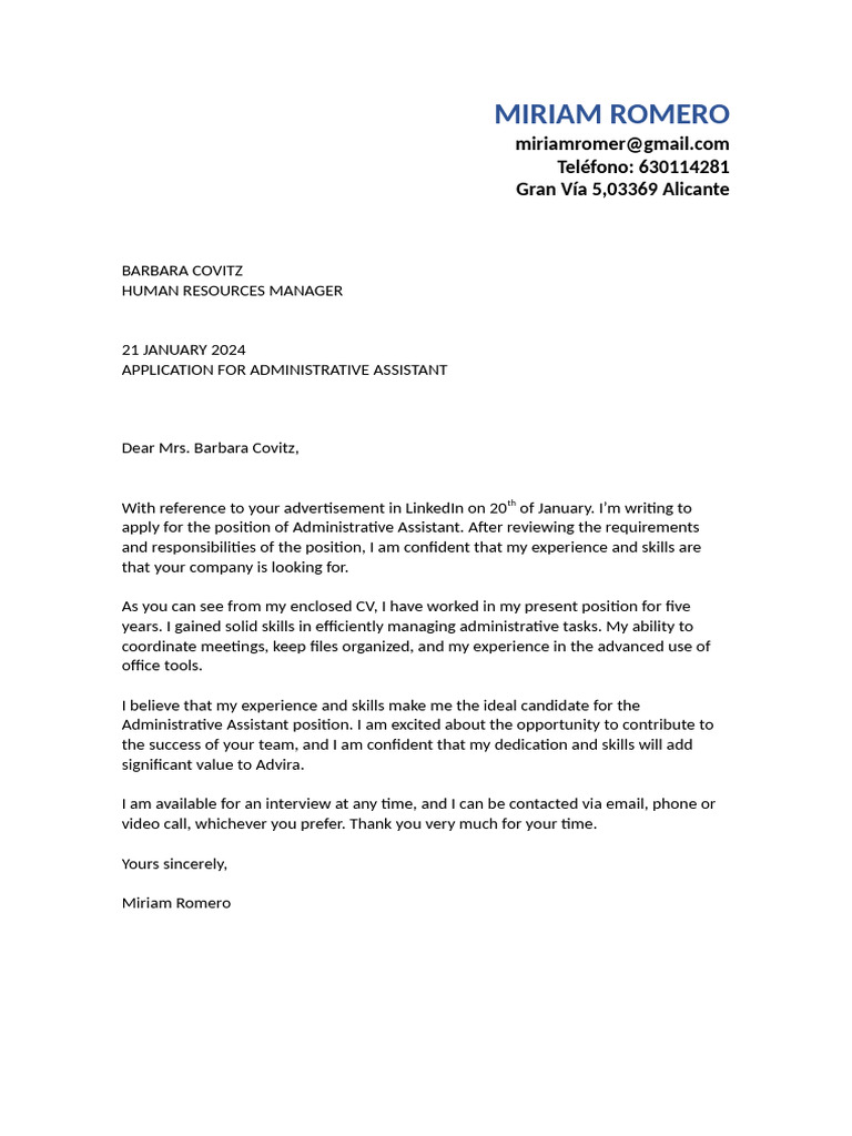 LETTER OF APPLICATION DEF | PDF