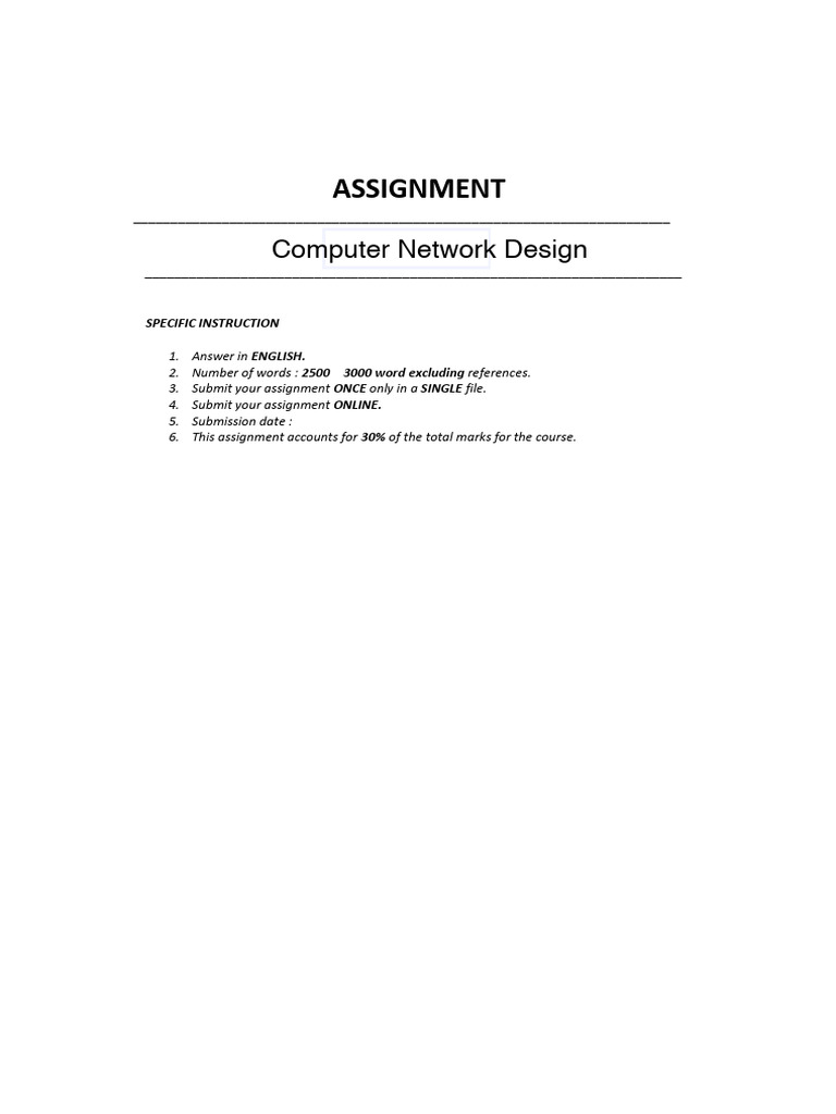 Computer Network Design Assignment | PDF