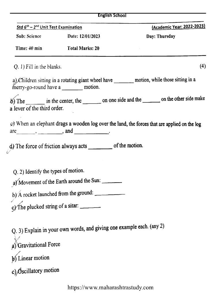 MH Board Class 6 Ut2 Science 080223 2023 | PDF