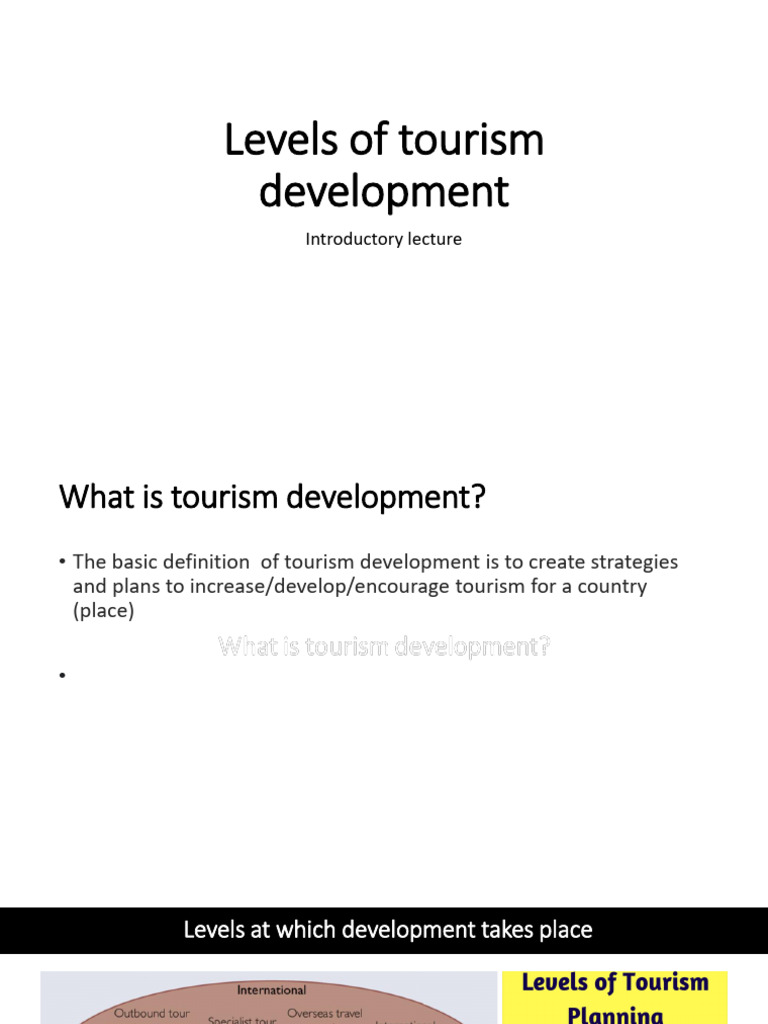 TOURISM DEVELOPMENT | PDF