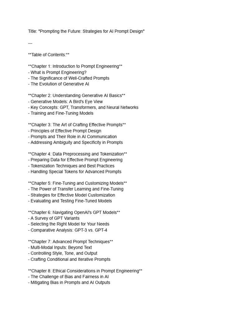 Prompting The Future: Strategies For AI Prompt Design | PDF