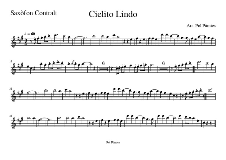 Cielito Lindo-Saxòfon Contralt-P | PDF