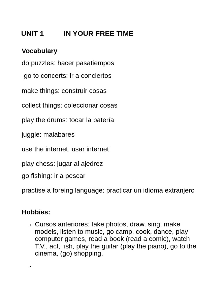 Unit 1 Tiger 6 | PDF