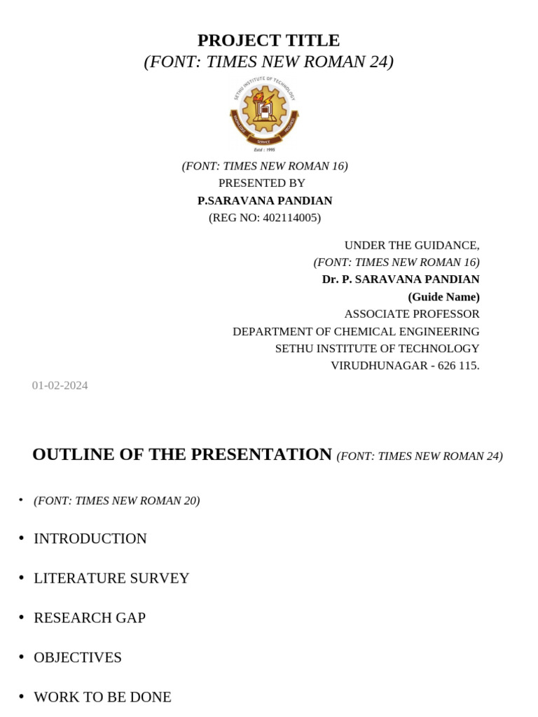 Project Review - I Template | PDF