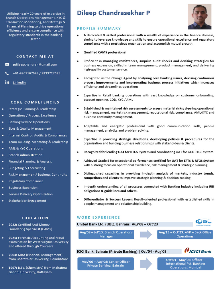 Dileep Resume L | PDF