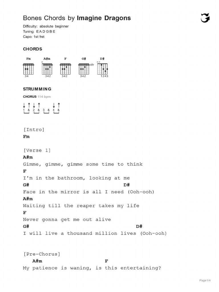Bones Chords | PDF