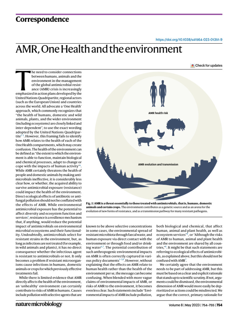 AMR, One Health and The Environment | PDF
