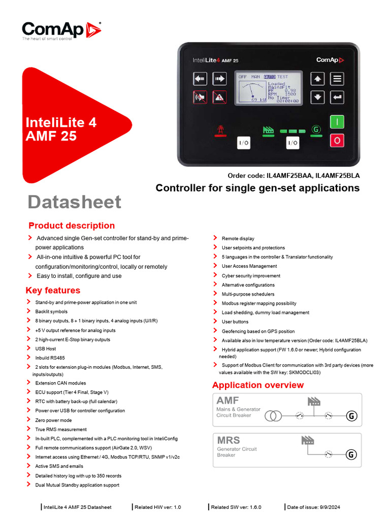 Intelilite 4 Amf 25 Datasheet 24-09 | PDF