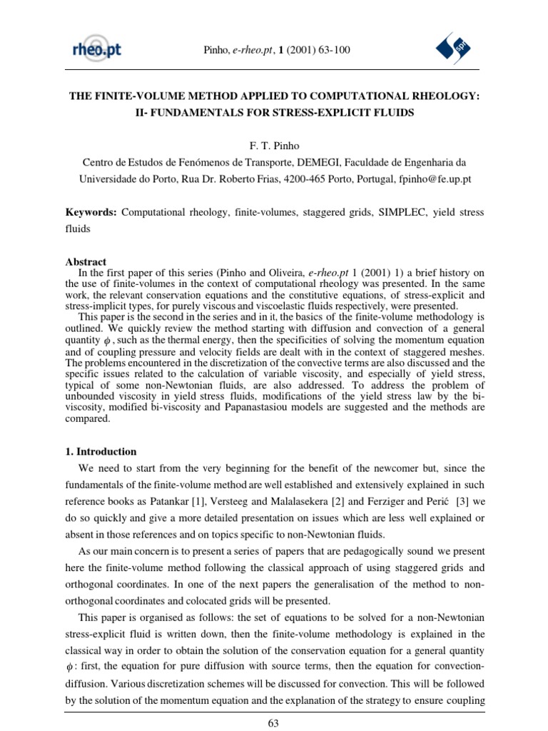 CFD Finite Volume Report | Download Free PDF | Fluid Dynamics | Viscosity