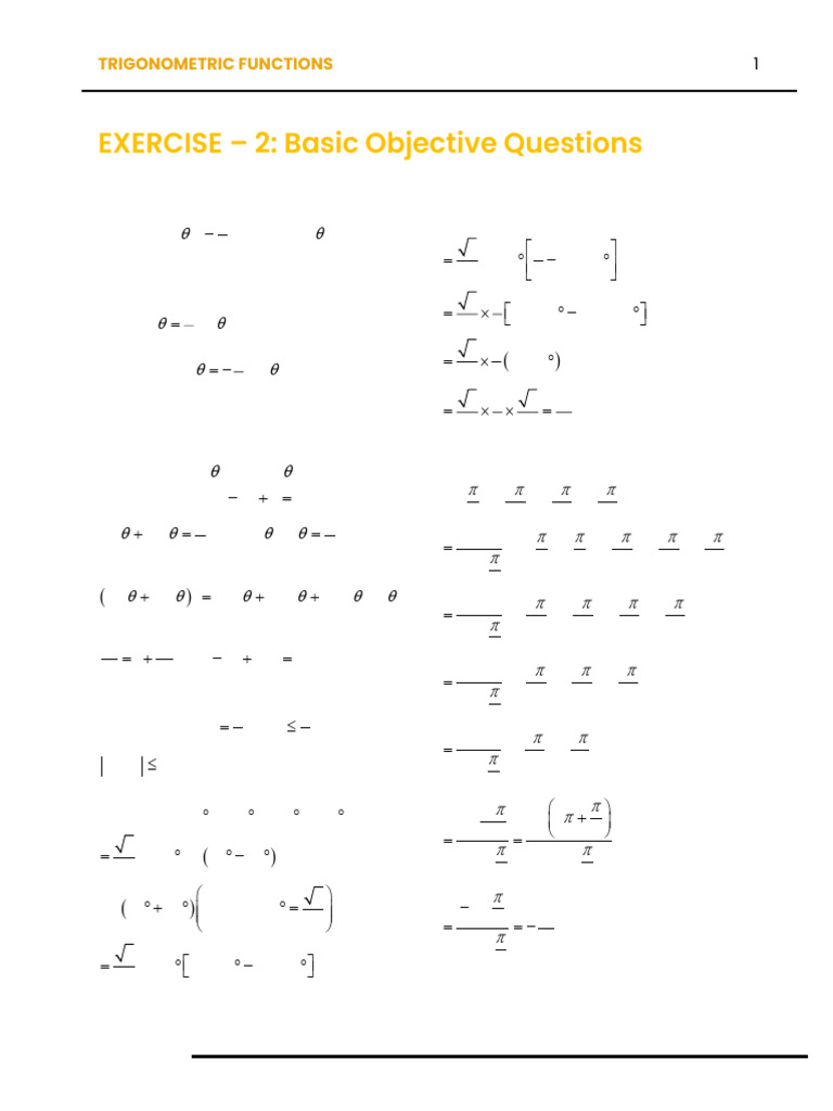 Chapter 4 Trigonometric Functions Solutions Exercise 2 Pdf