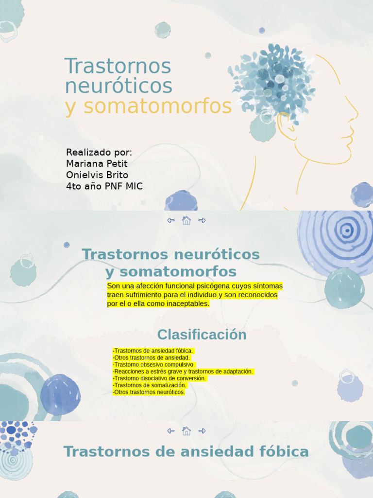 Trastornos Neuroticos y Somatomorfos | PDF