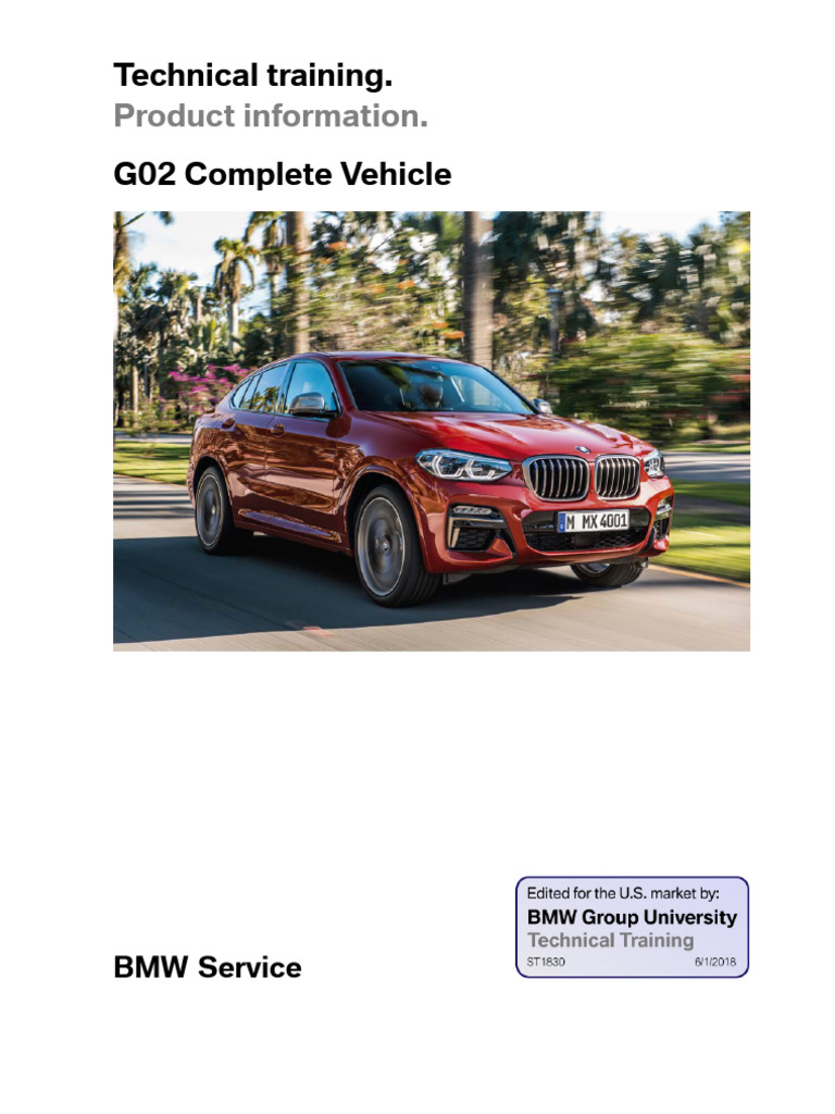 Product Information.: Technical Training. G02 Complete Vehicle | PDF