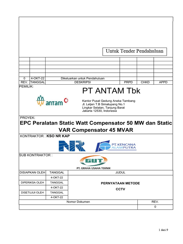 Method Statement CCTV Installation ID | PDF