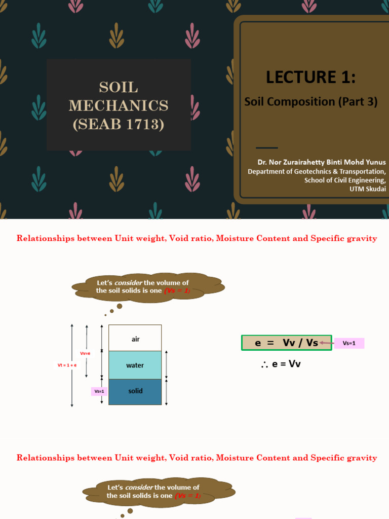 3. Lecture 1 Part 3-Soil Composition | PDF