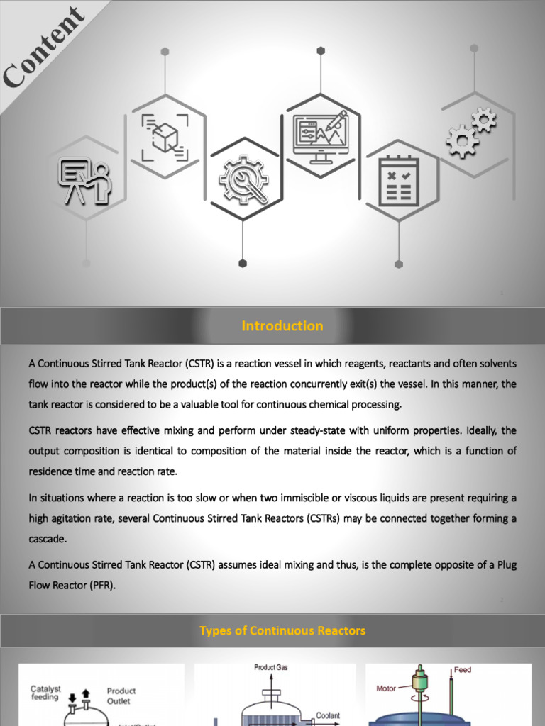 Continuous Stirred Tank Reactor (CSTR) | PDF