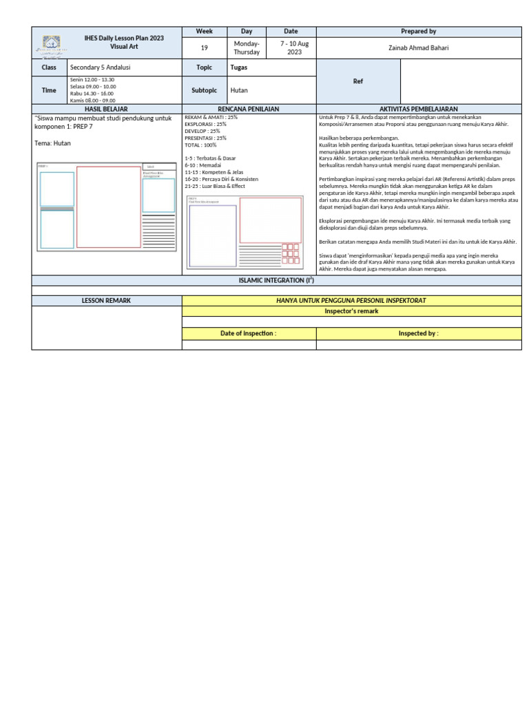 Contoh RPP Kotak | PDF