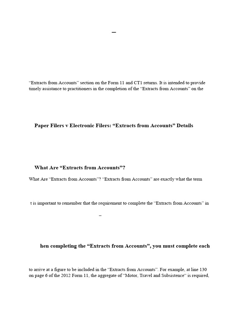 Form 11 and CT1 Notes For ROS | PDF